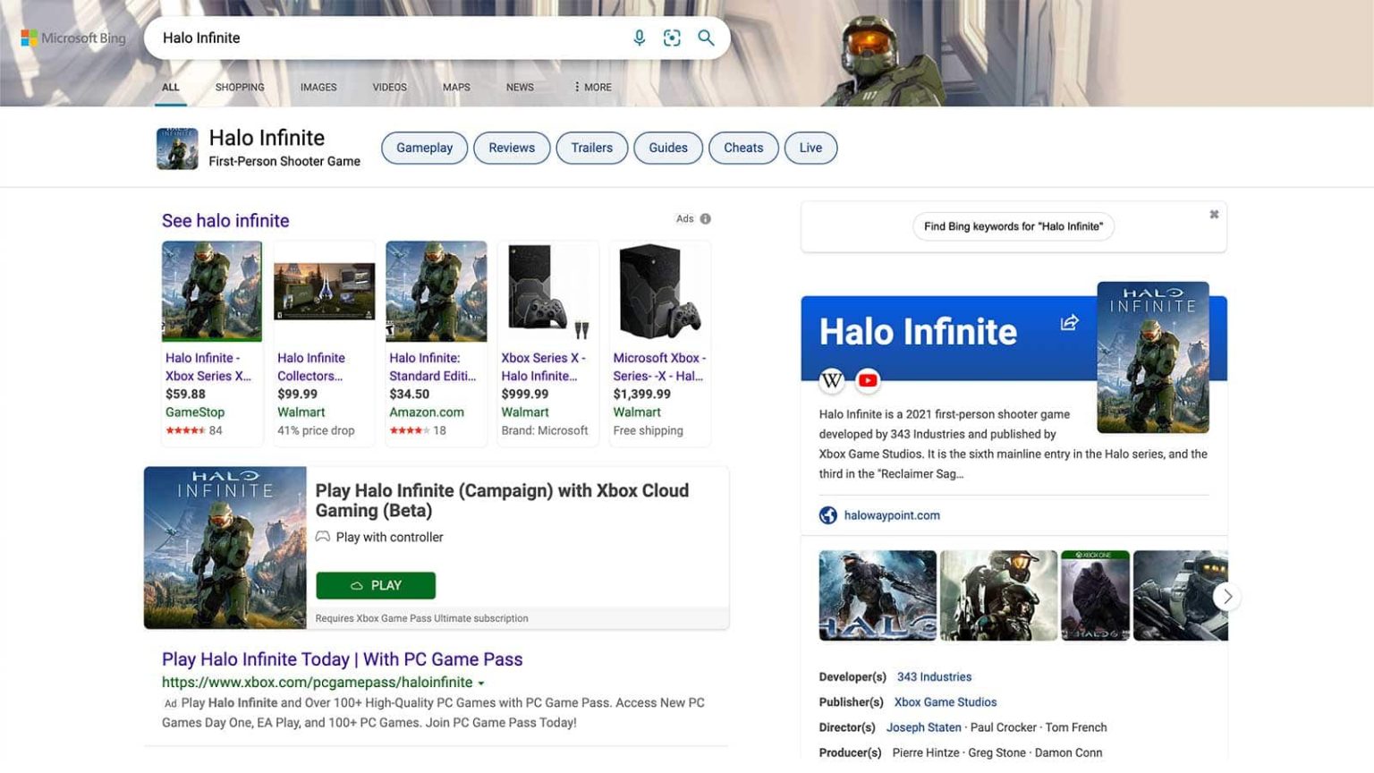 Les jeux Xbox Cloud sont actuellement accessibles via les résultats de ...